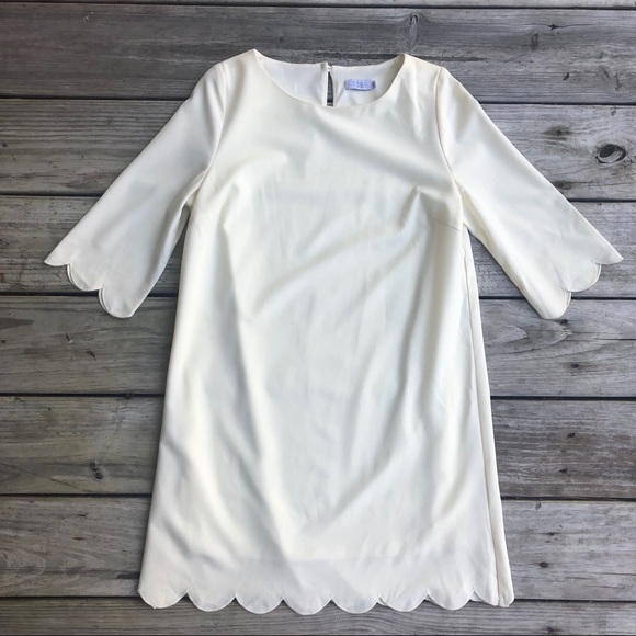 Tobi | Dresses | Tobi Cream Scalloped Dress | Poshmark